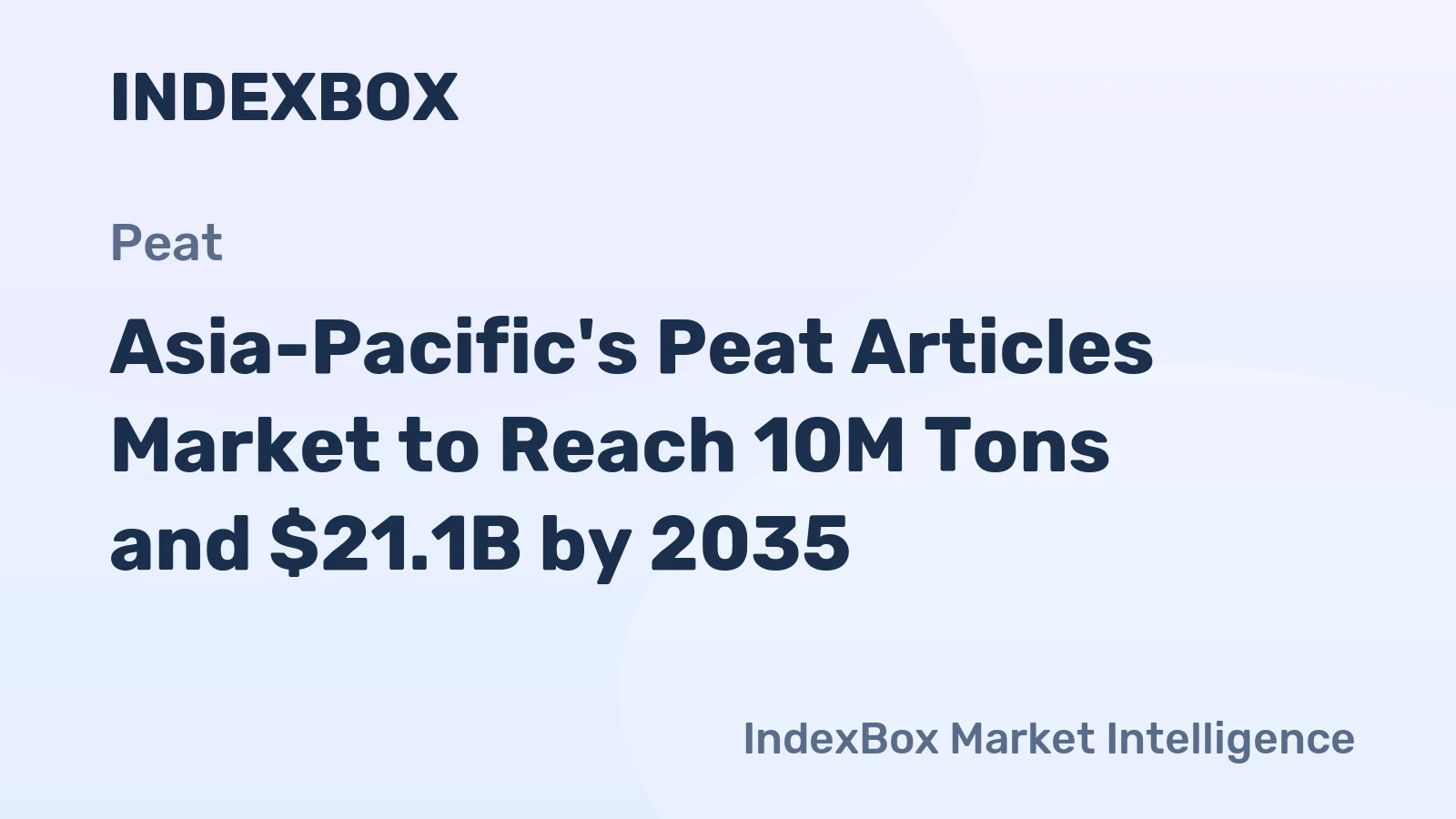 Asia-Pacific's Peat Articles Market to Reach 10M Tons and $21.1B by 2035