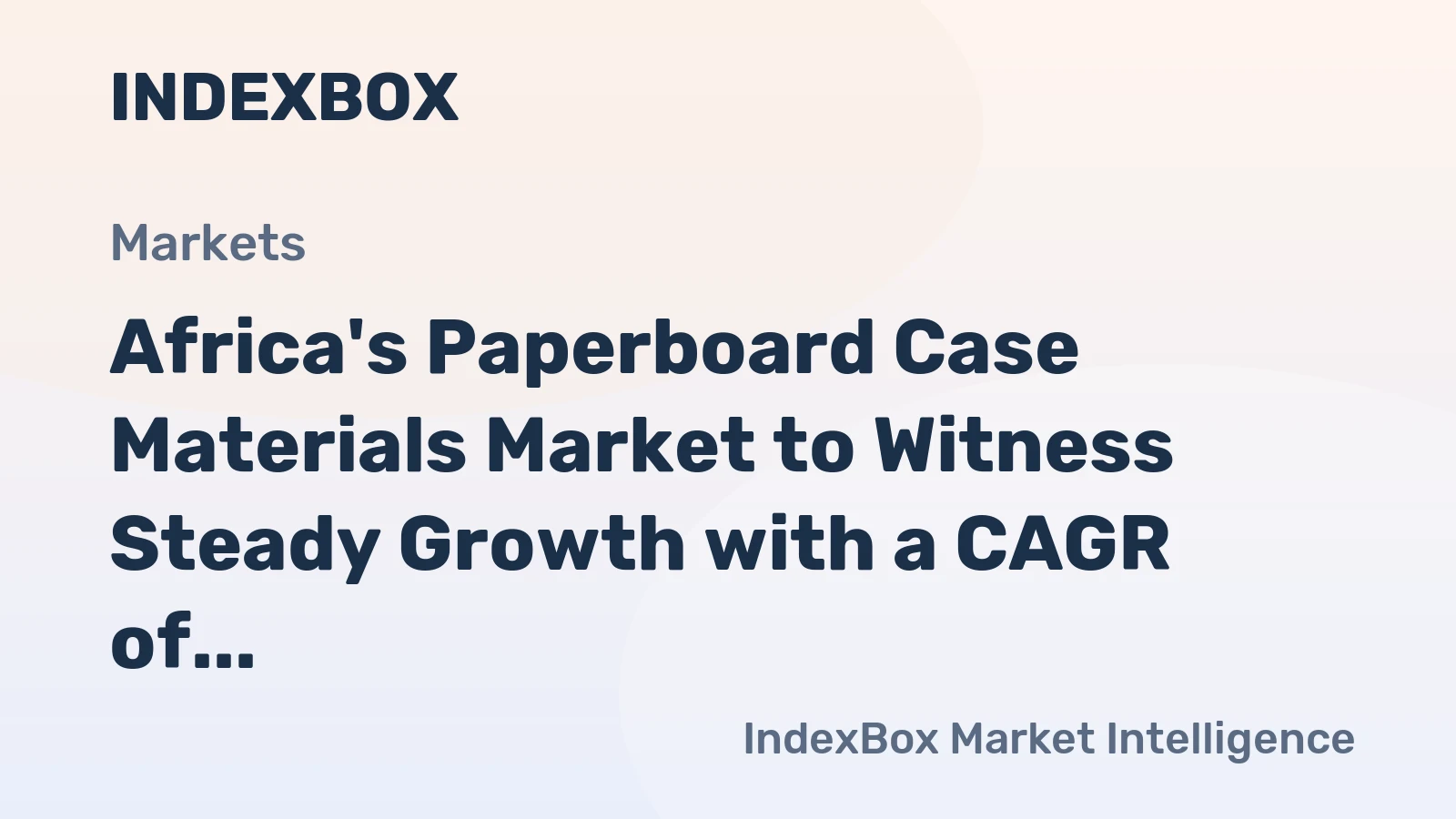 Africa's Paperboard Case Materials Market to Witness Steady Growth with a CAGR of +0.5% from 2024 to 2035