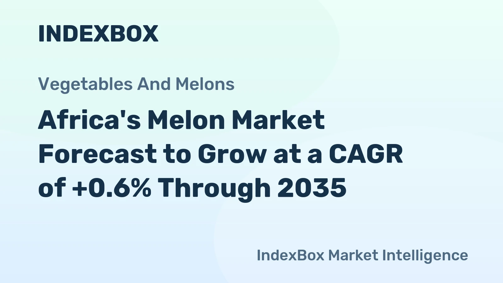 Africa's Melon Market Forecast to Grow at a CAGR of +0.6% Through 2035
