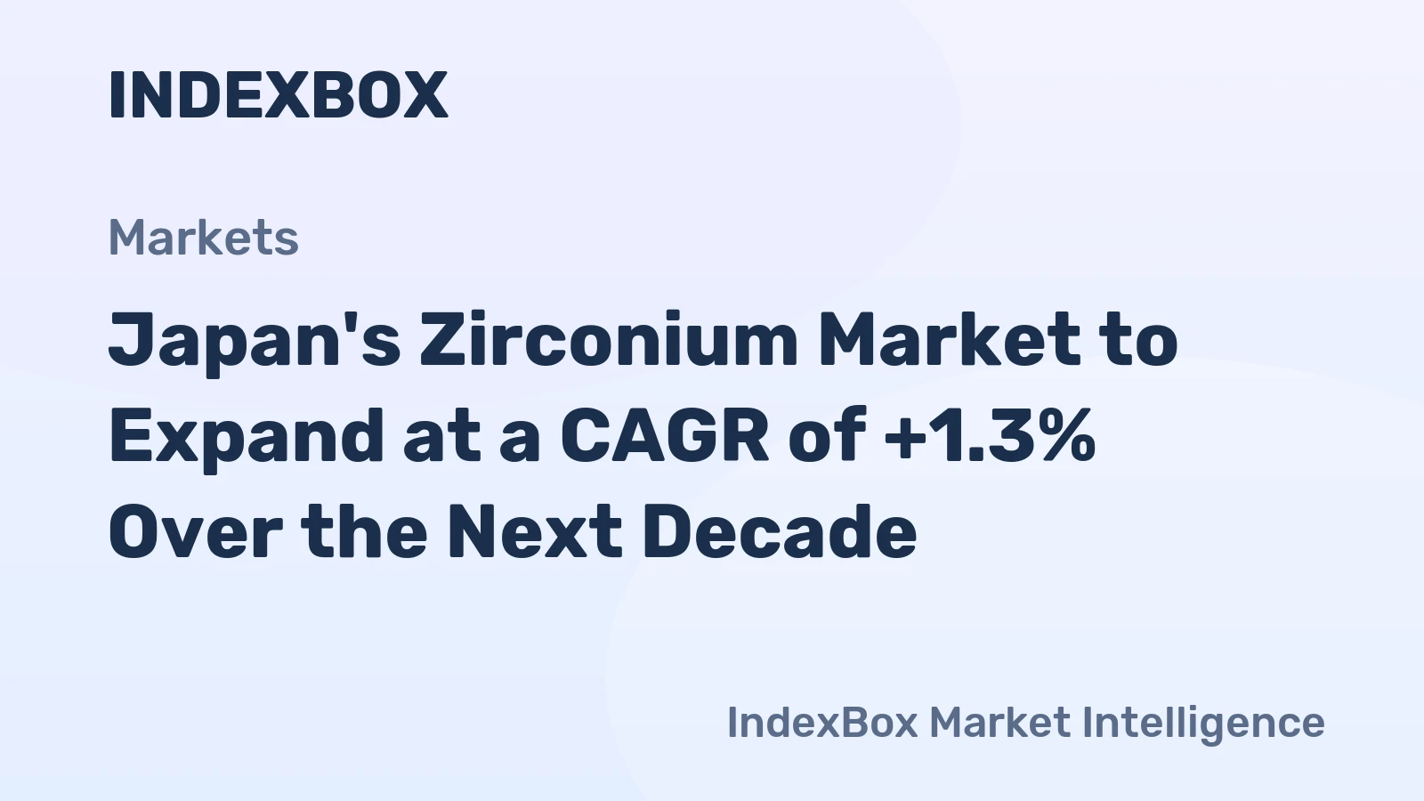 Japan's Zirconium Market to Expand at a CAGR of +1.3% Over the Next Decade