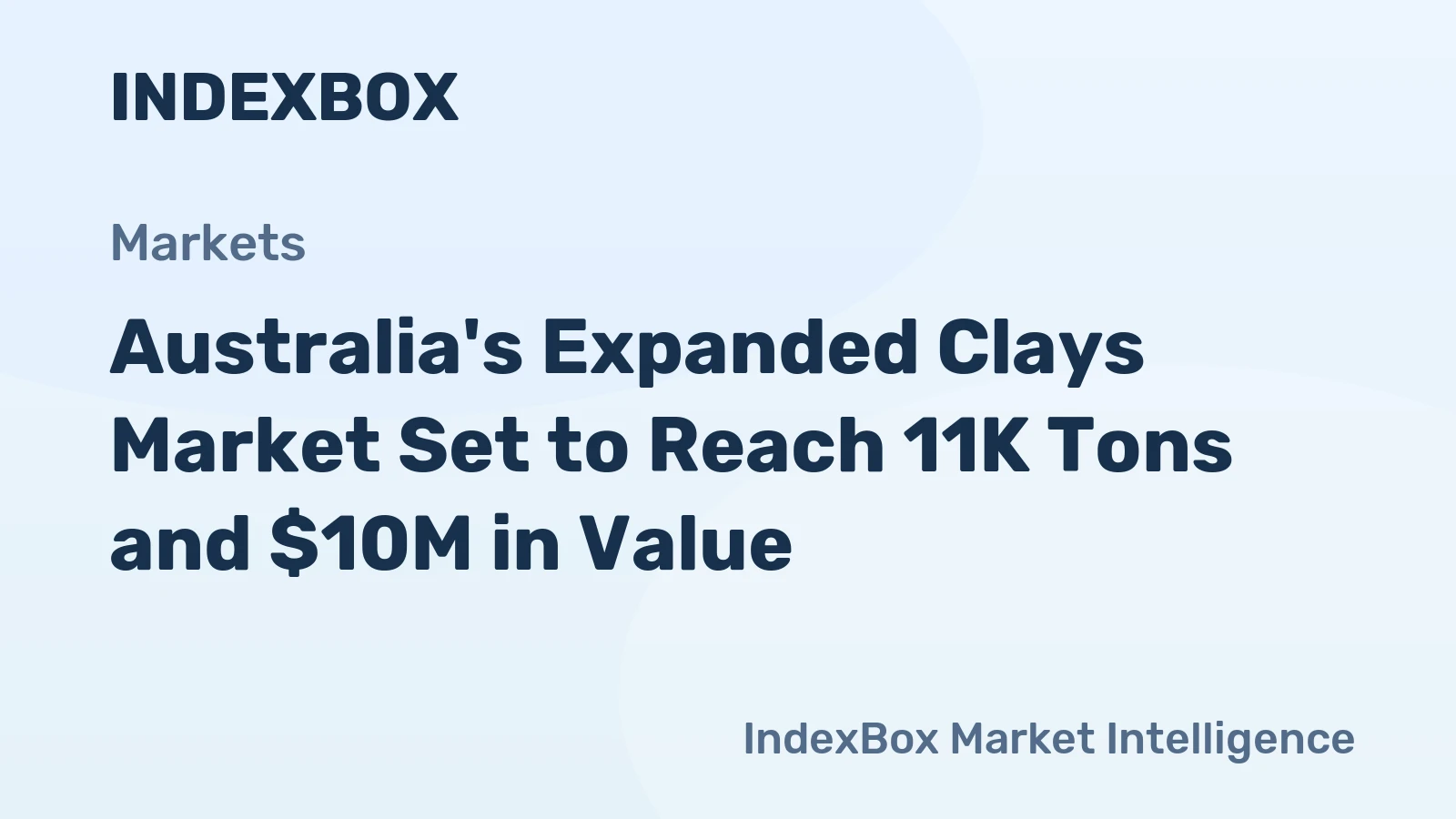 Australia's Expanded Clays Market Set to Reach 11K Tons and $10M in Value