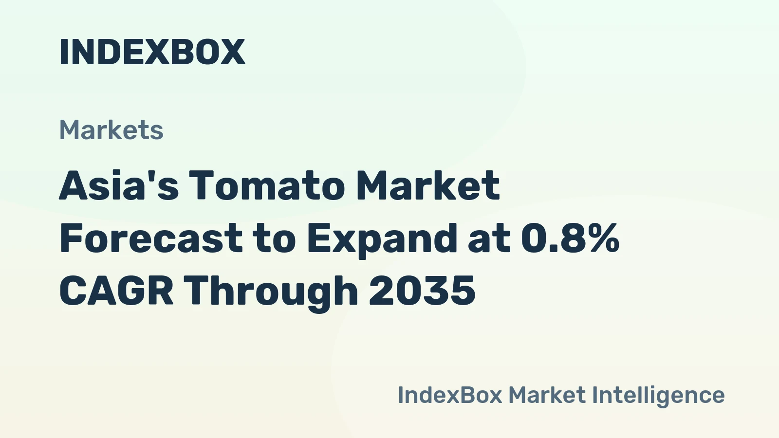 Asia's Tomato Market Forecast to Expand at 0.8% CAGR Through 2035