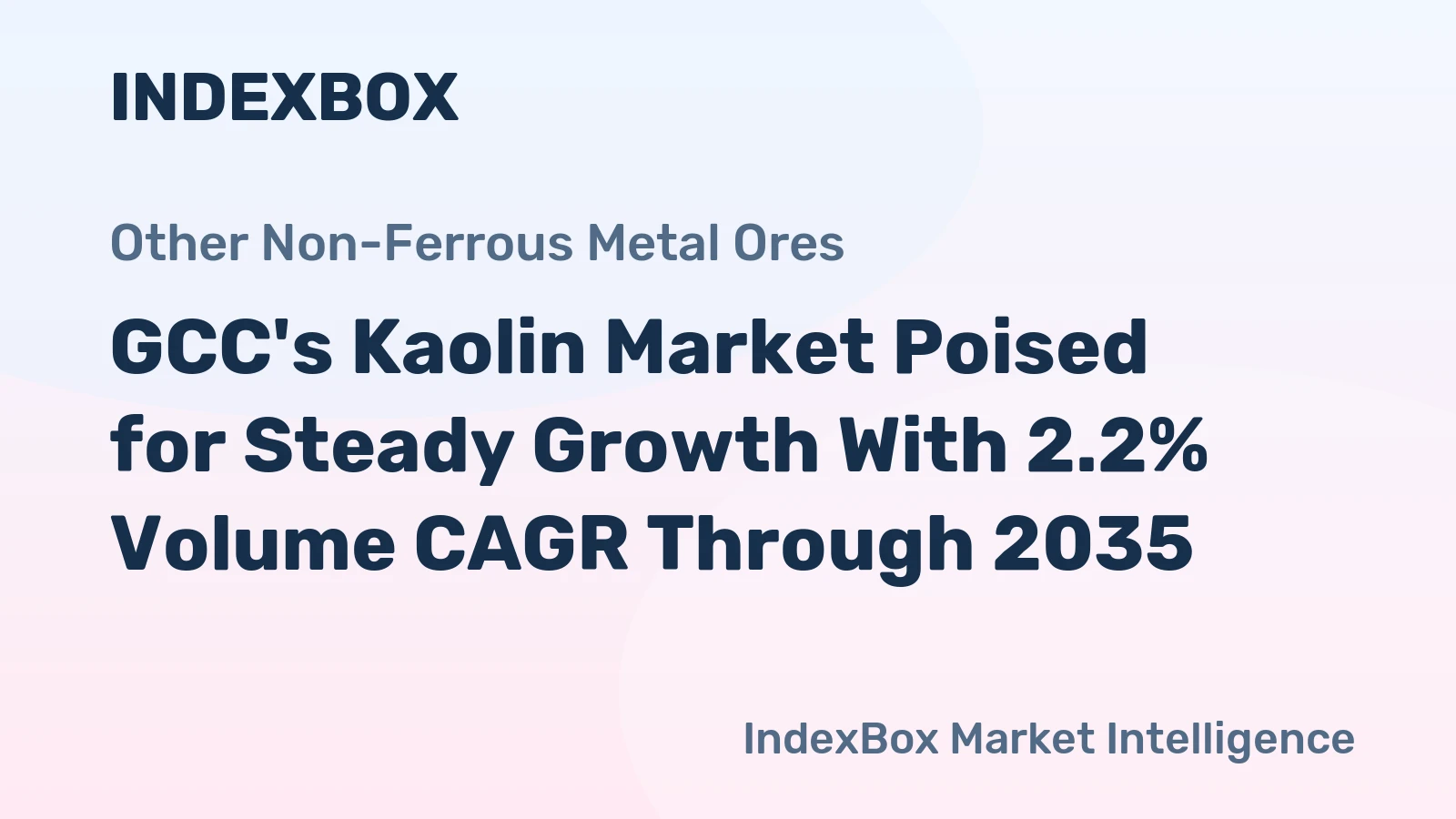 GCC's Kaolin Market Poised for Steady Growth With 2.2% Volume CAGR Through 2035