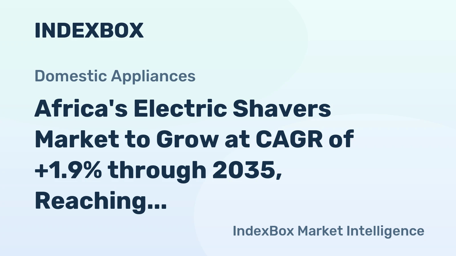 Africa's Electric Shavers Market to Grow at CAGR of +1.9% through 2035, Reaching 10M Units