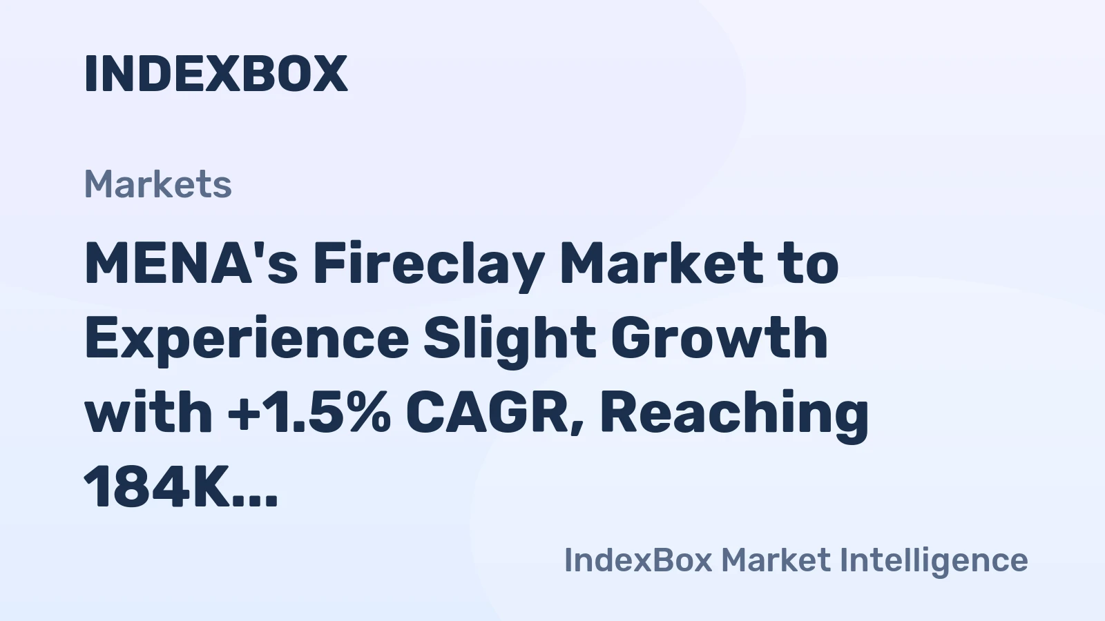 MENA's Fireclay Market to Experience Slight Growth with +1.5% CAGR, Reaching 184K Tons by 2035