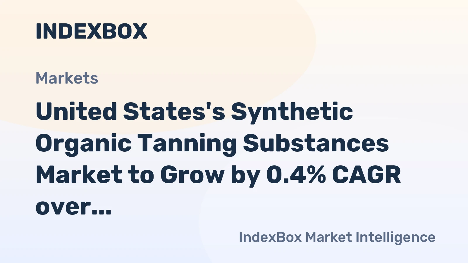 United States's Synthetic Organic Tanning Substances Market to Grow by 0.4% CAGR over 2024-2035