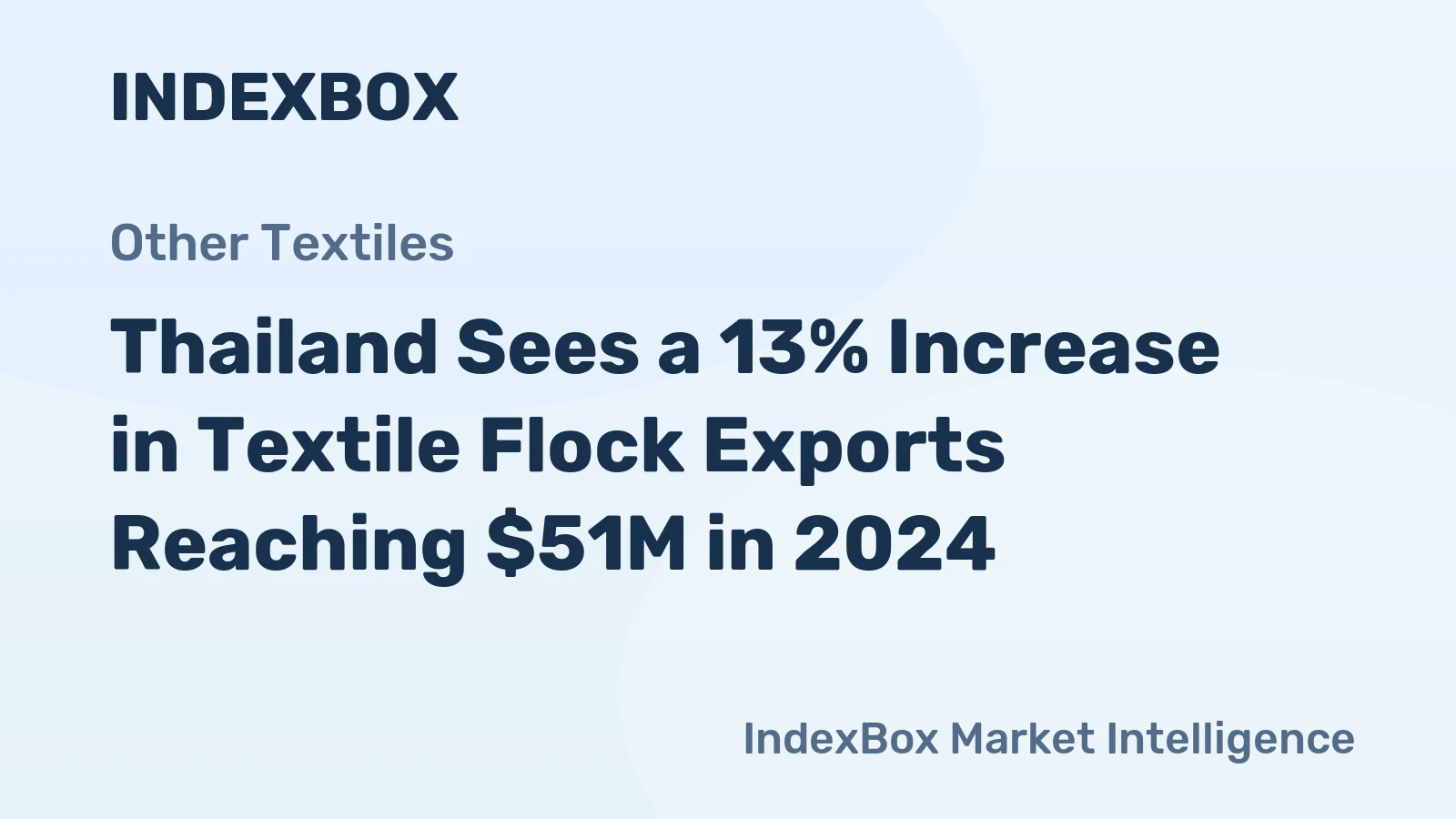 Thailand Sees a 13% Increase in Textile Flock Exports Reaching $51M in 2024
