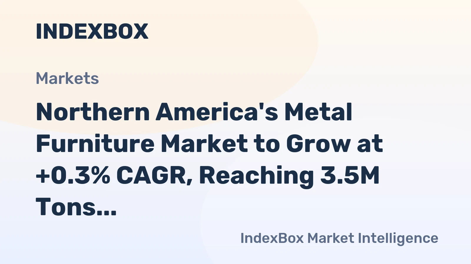 Northern America's Metal Furniture Market to Grow at +0.3% CAGR, Reaching 3.5M Tons by 2035