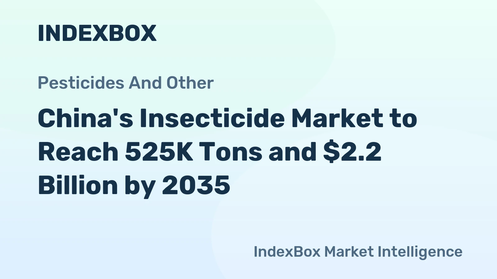 China's Insecticide Market to Reach 525K Tons and $2.2 Billion by 2035