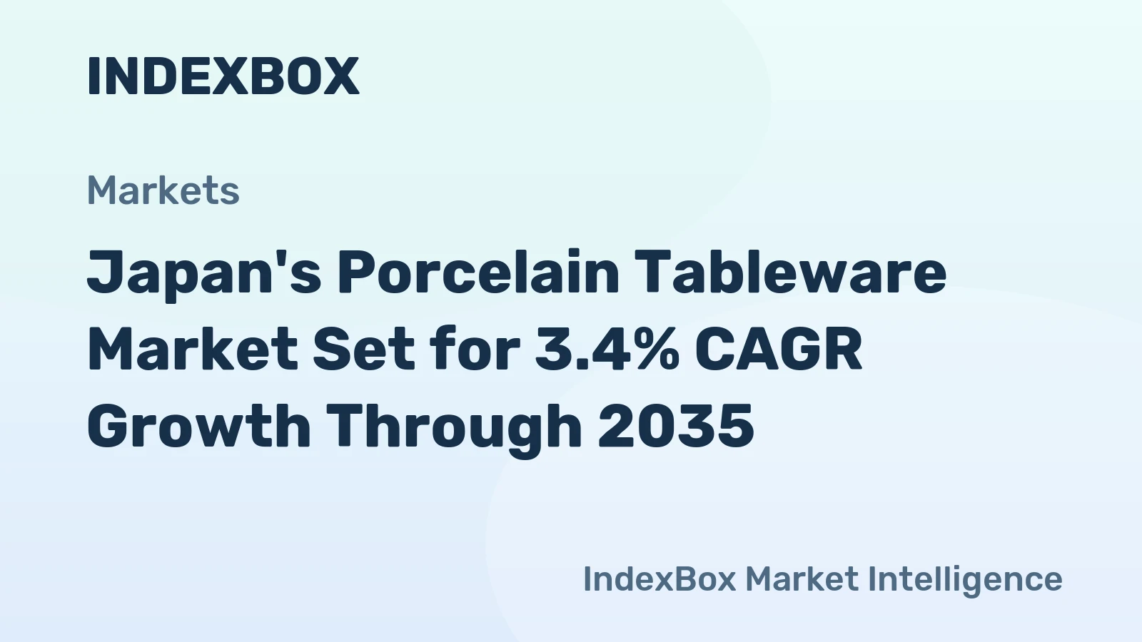 Japan's Porcelain Tableware Market Set for 3.4% CAGR Growth Through 2035