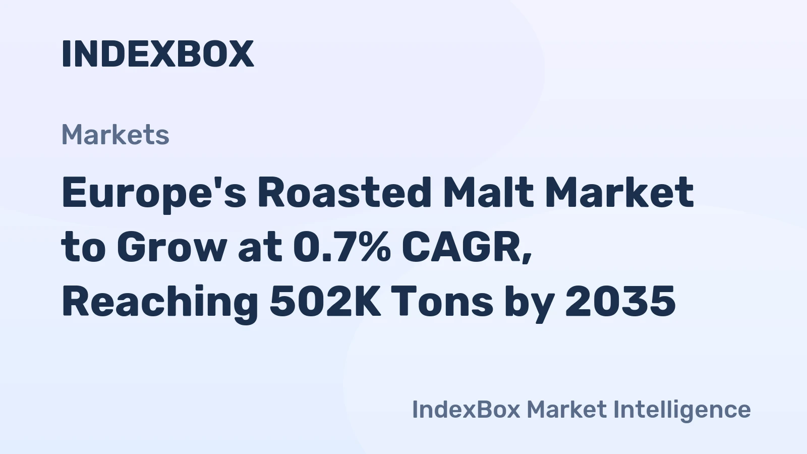 Europe's Roasted Malt Market to Grow at 0.7% CAGR, Reaching 502K Tons by 2035