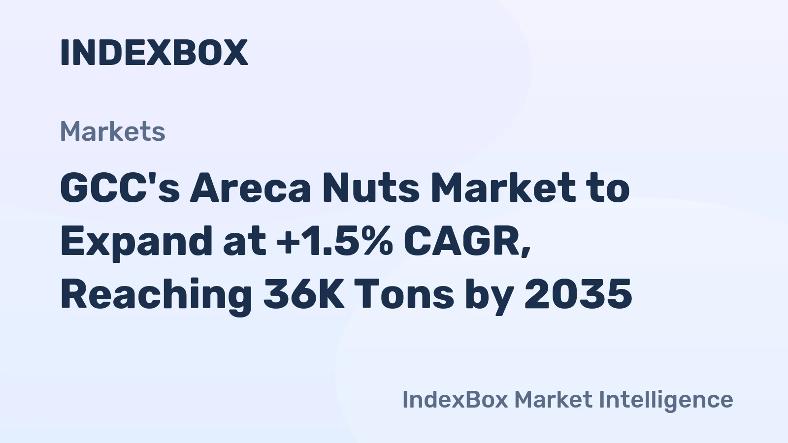 GCC's Areca Nuts Market to Expand at +1.5% CAGR, Reaching 36K Tons by 2035
