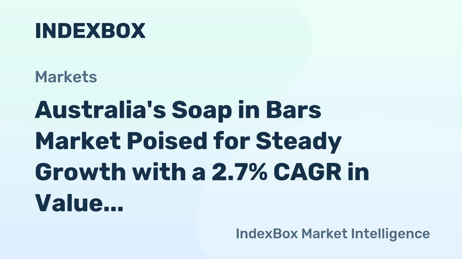 Australia's Soap in Bars Market Poised for Steady Growth with a 2.7% CAGR in Value Through 2035