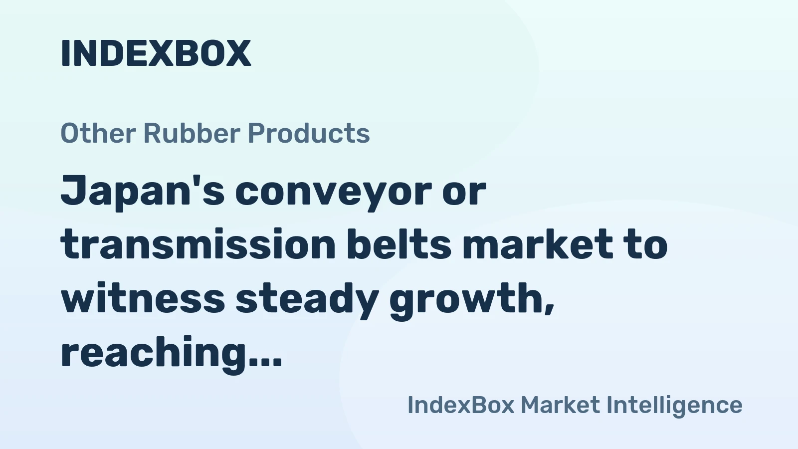 Japan's conveyor or transmission belts market to witness steady growth, reaching 45K tons and $679M by 2035