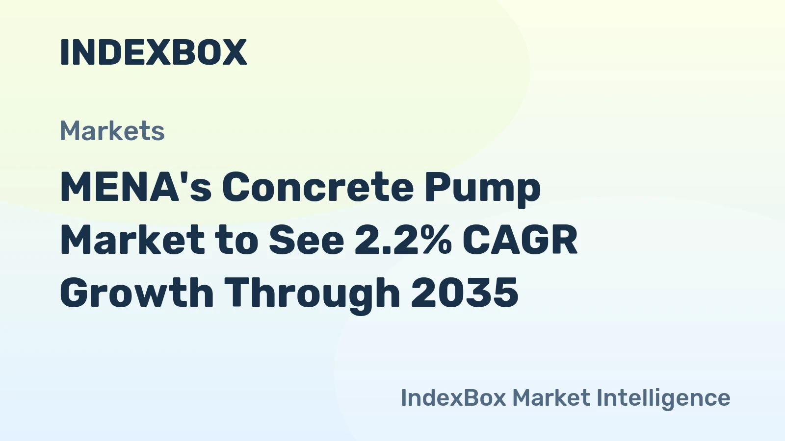 MENA's Concrete Pump Market to See 2.2% CAGR Growth Through 2035