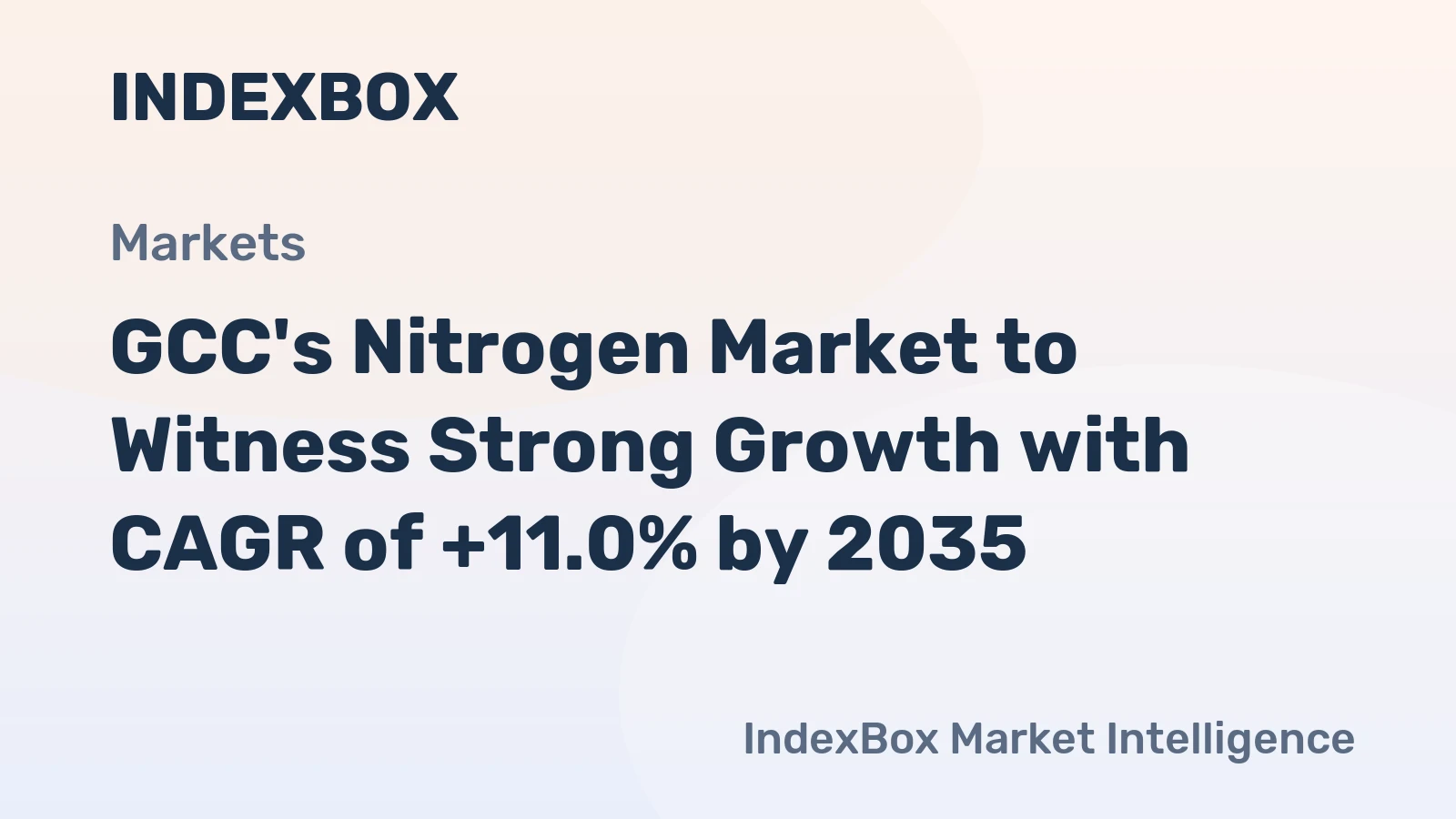 GCC's Nitrogen Market to Witness Strong Growth with CAGR of +11.0% by 2035