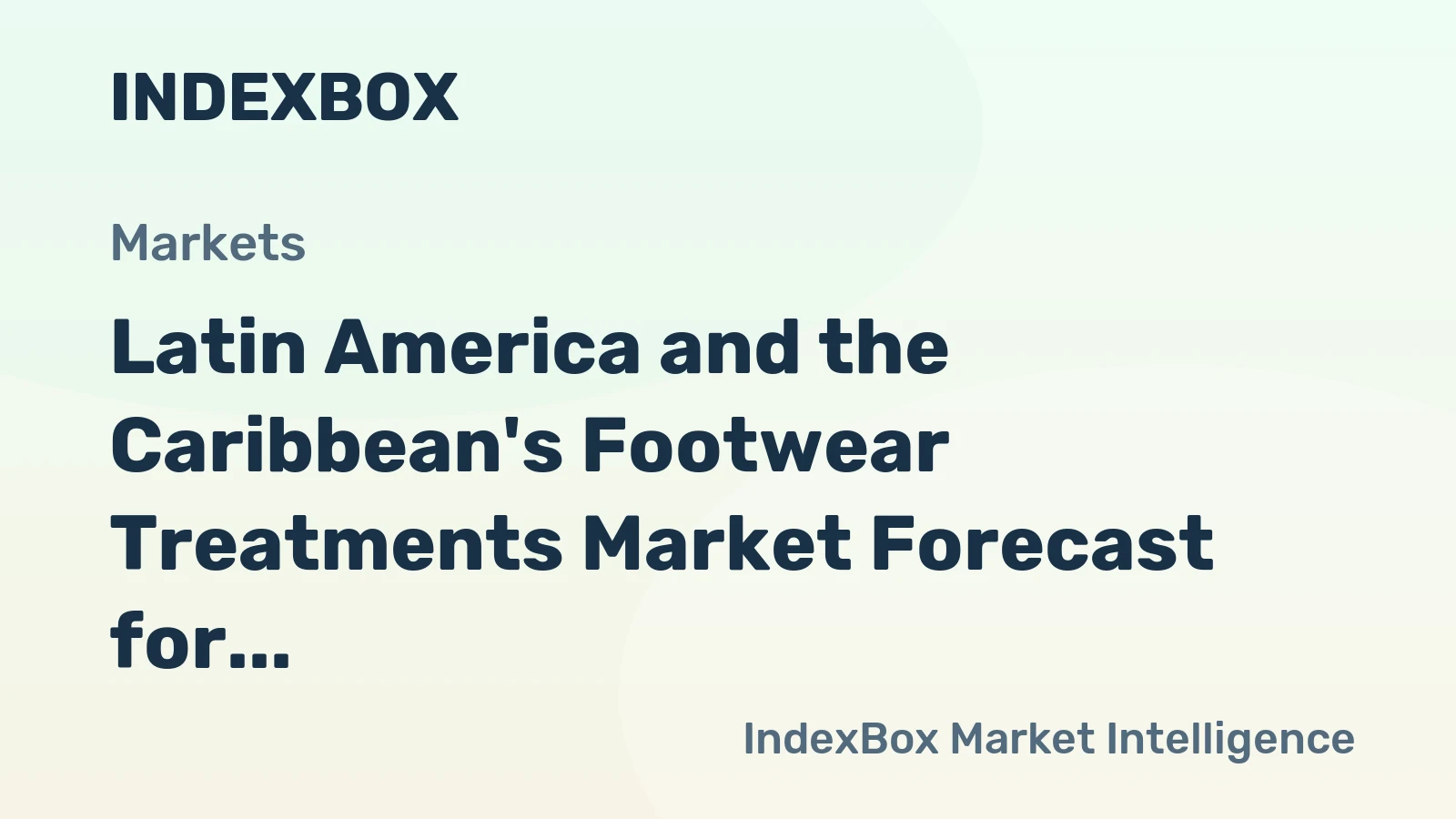 Latin America and the Caribbean's Footwear Treatments Market Forecast for Slight Growth With 0.2% CAGR