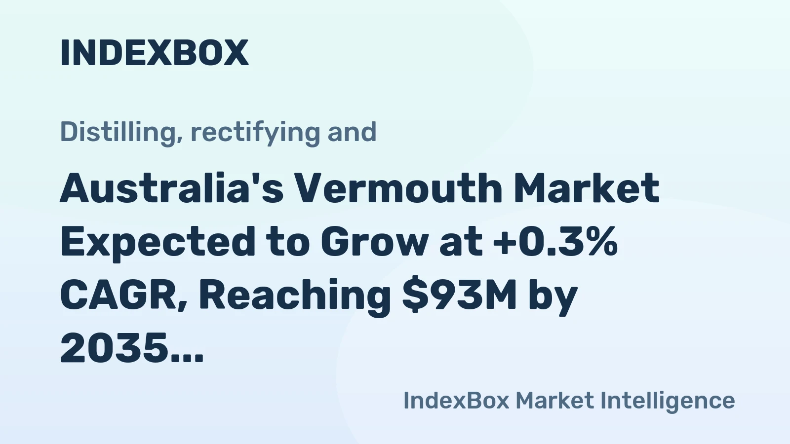 Australia's Vermouth Market Expected to Grow at +0.3% CAGR, Reaching $93M by 2035