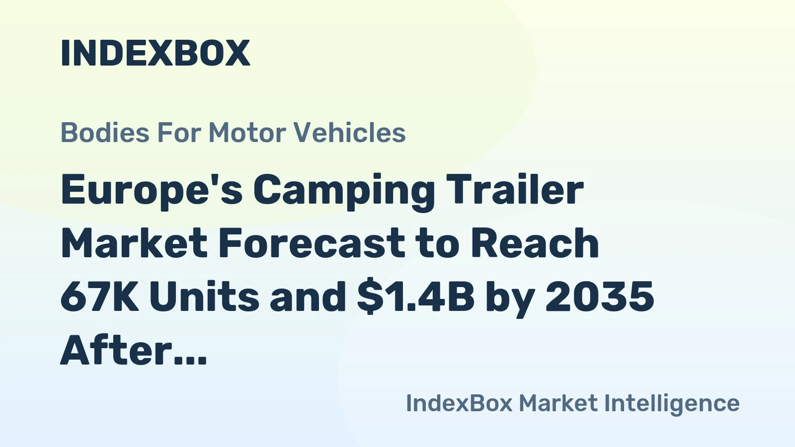 Europe's Camping Trailer Market Forecast to Reach 67K Units and $1.4B by 2035 After Recent Contraction