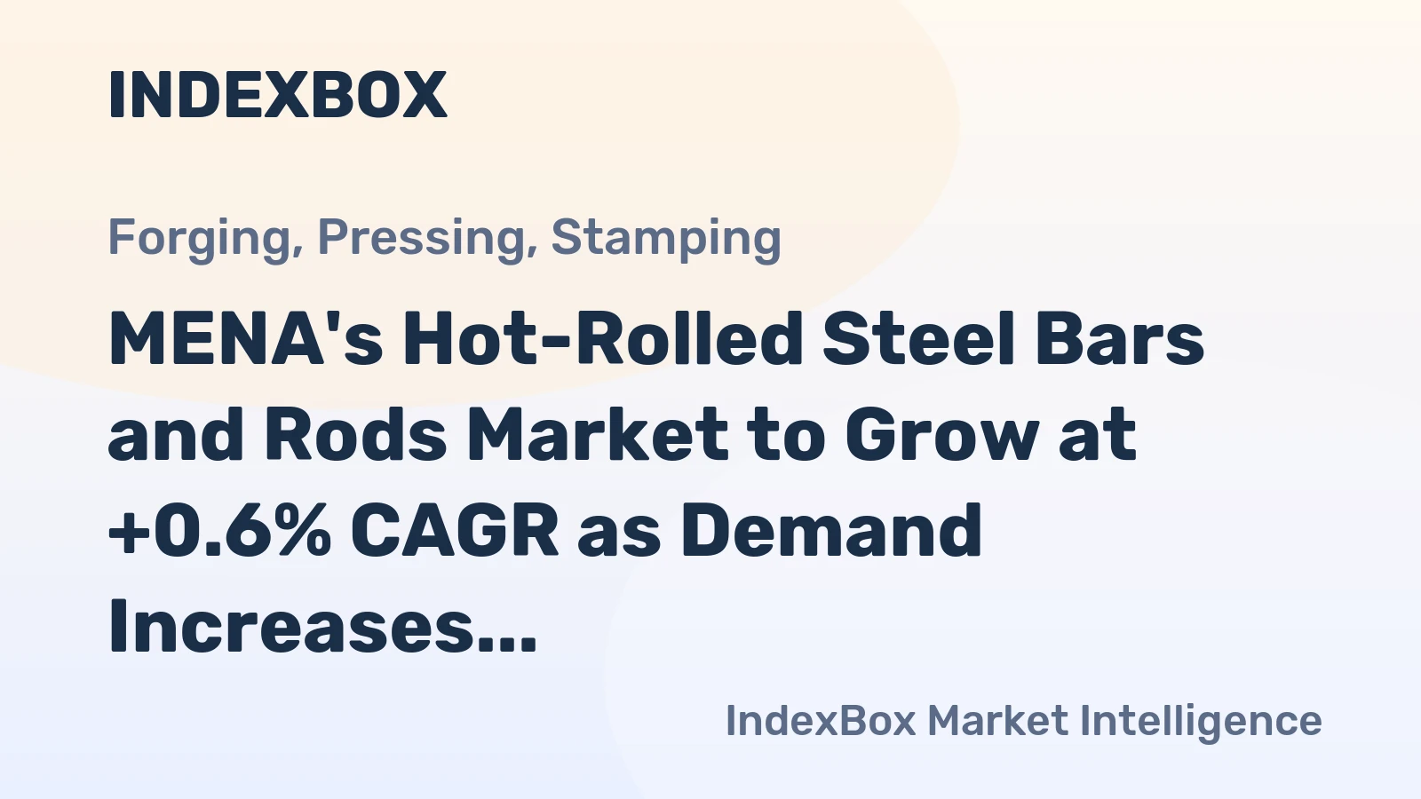 MENA's Hot-Rolled Steel Bars and Rods Market to Grow at +0.6% CAGR as Demand Increases