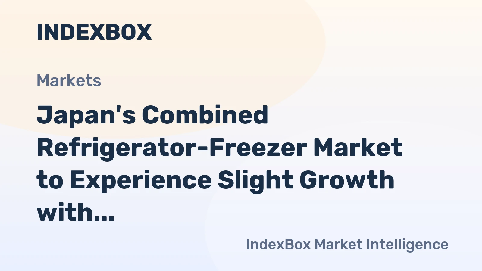 Japan's Combined Refrigerator-Freezer Market to Experience Slight Growth with +0.5% CAGR Over Next Decade