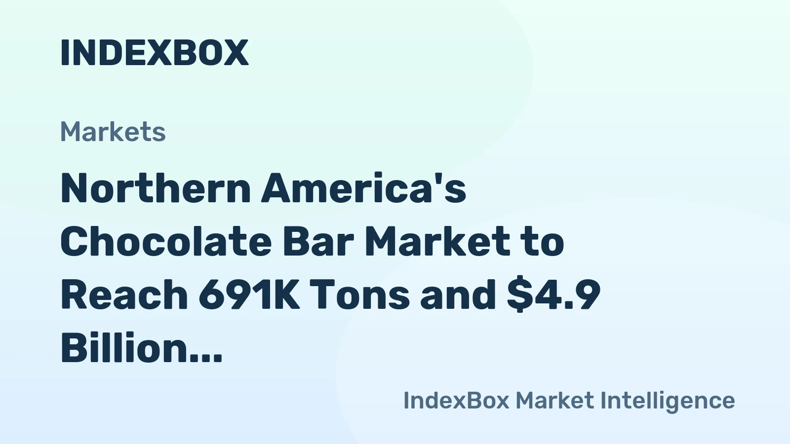 Northern America's Chocolate Bar Market to Reach 691K Tons and $4.9 Billion