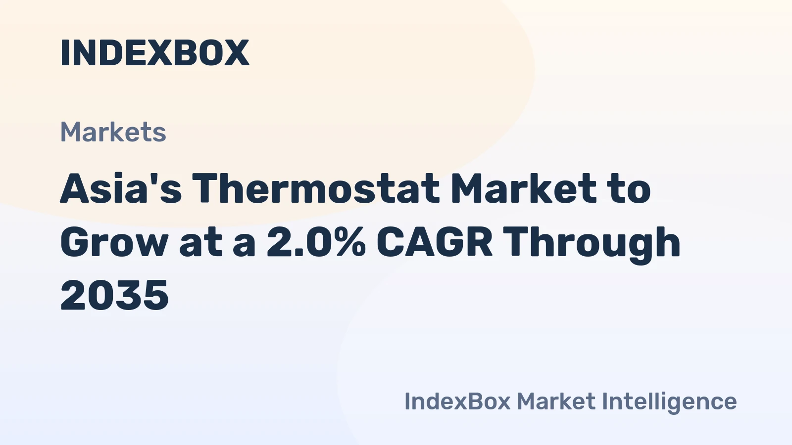 Asia's Thermostat Market to Grow at a 2.0% CAGR Through 2035