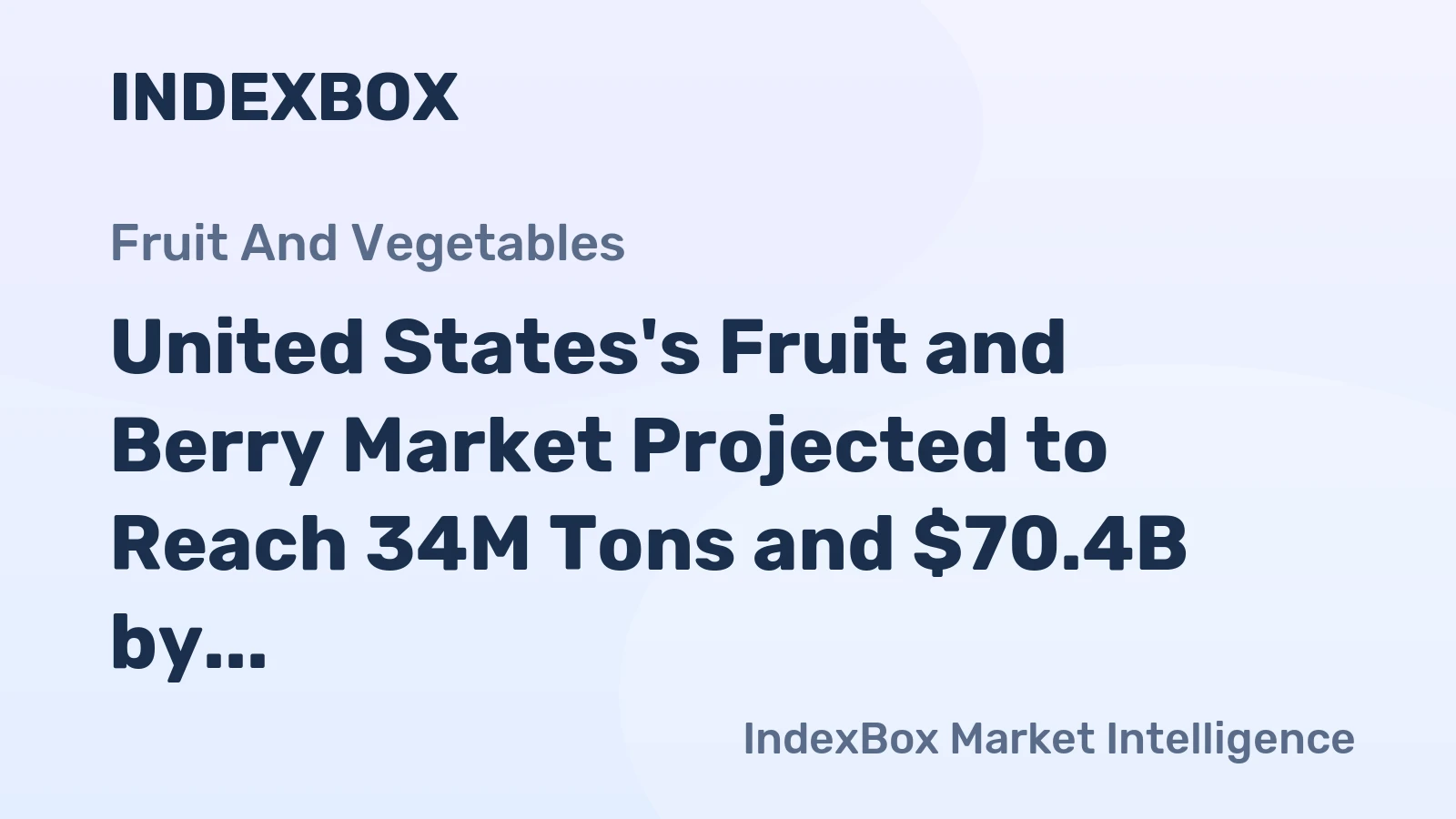 United States's Fruit and Berry Market Projected to Reach 34M Tons and $70.4B by 2035