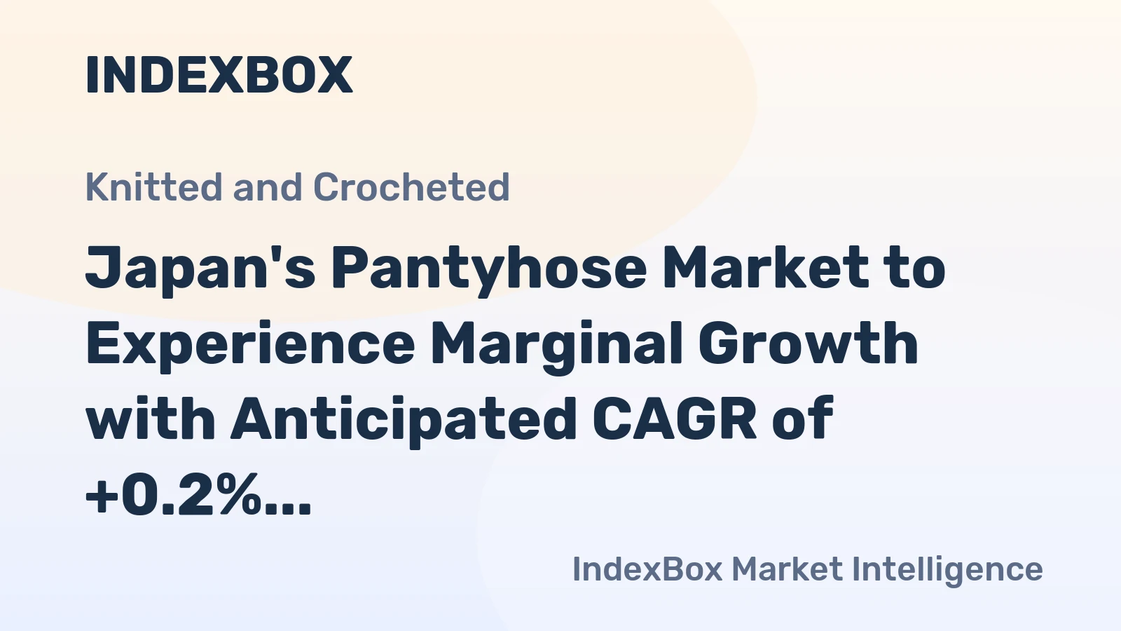 Japan's Pantyhose Market to Experience Marginal Growth with Anticipated CAGR of +0.2% from 2024 to 2035