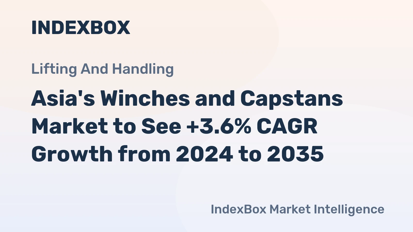 Asia's Winches and Capstans Market to See +3.6% CAGR Growth from 2024 to 2035