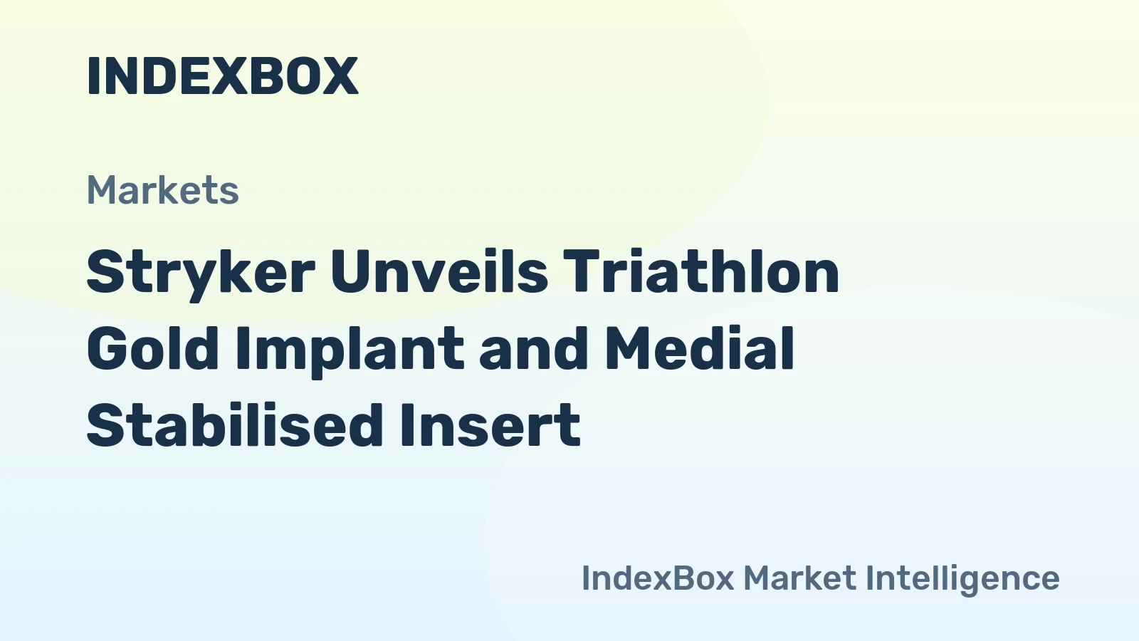 Stryker Unveils Triathlon Gold Implant and Medial Stabilised Insert