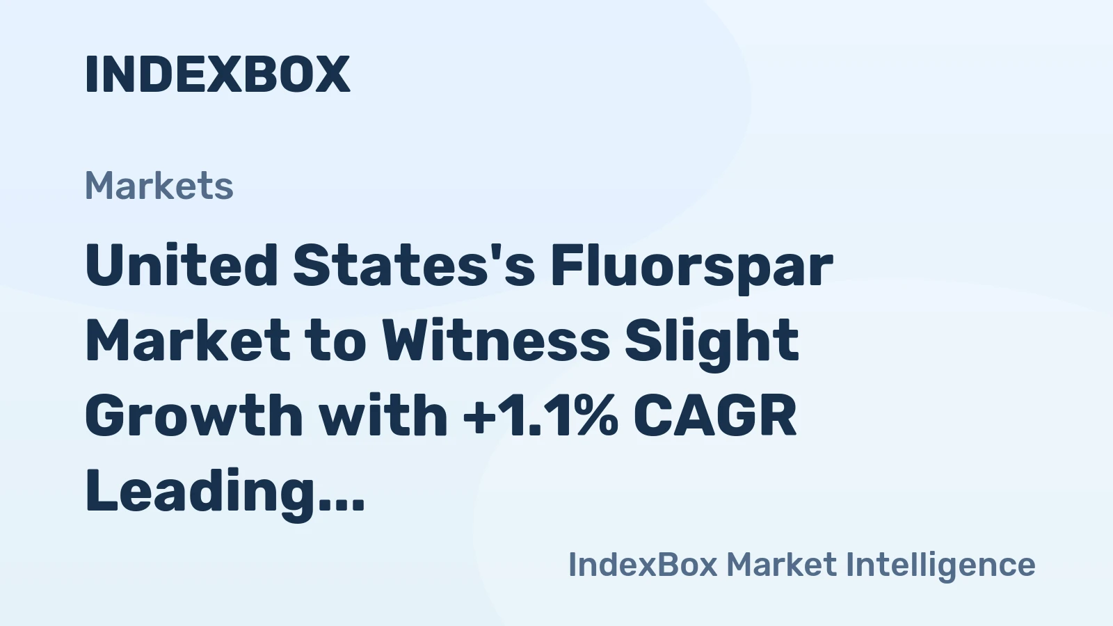 United States's Fluorspar Market to Witness Slight Growth with +1.1% CAGR Leading to 383K Tons Consumption by 2035
