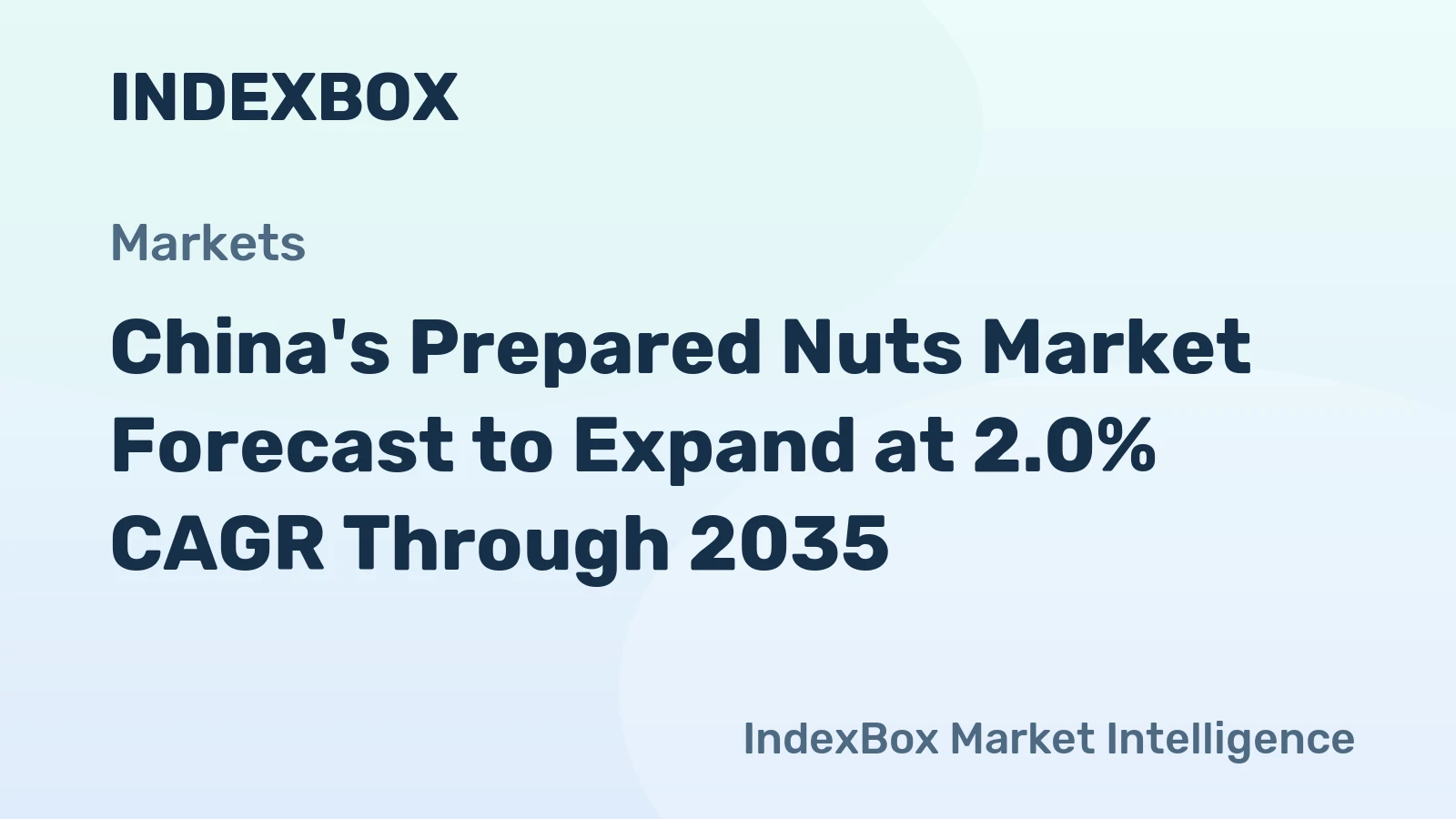 China's Prepared Nuts Market Forecast to Expand at 2.0% CAGR Through 2035