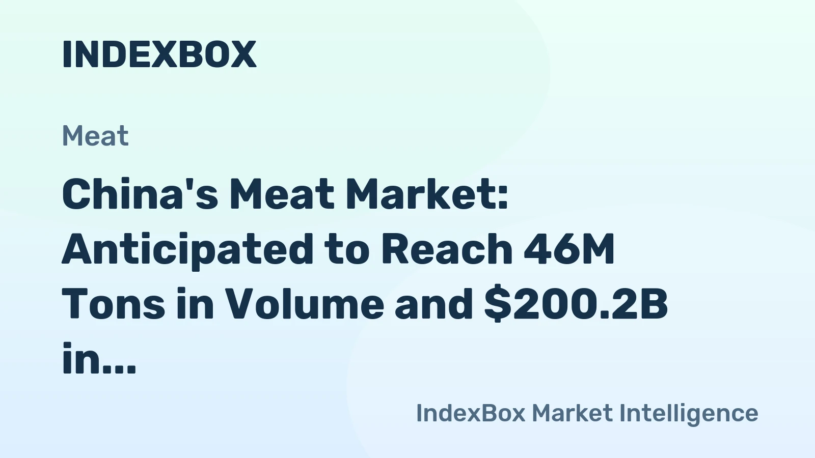 China's Meat Market: Anticipated to Reach 46M Tons in Volume and $200.2B in Value by 2035