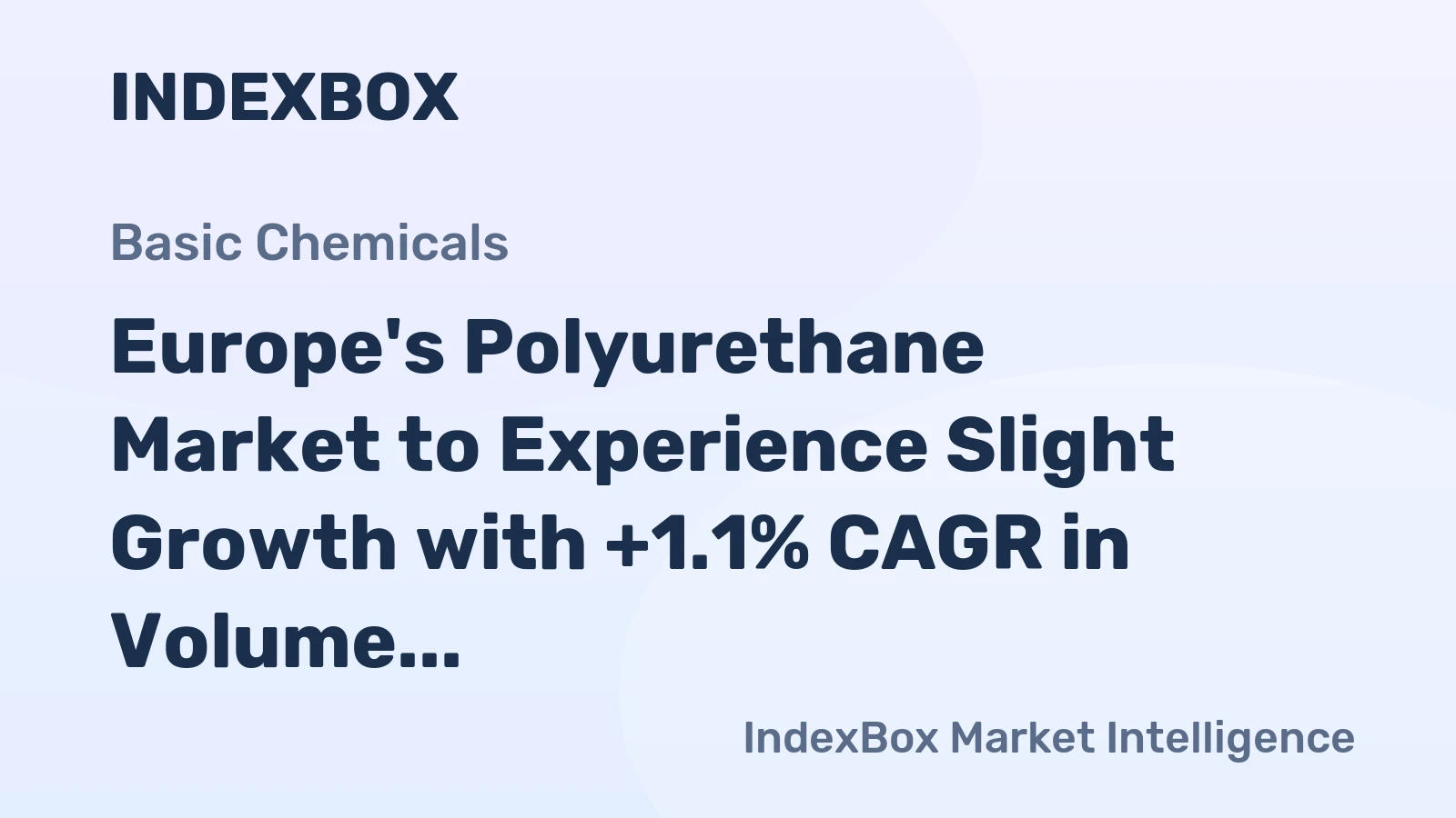 Europe's Polyurethane Market to Experience Slight Growth with +1.1% CAGR in Volume and +2.3% CAGR in Value from 2024 to 2035