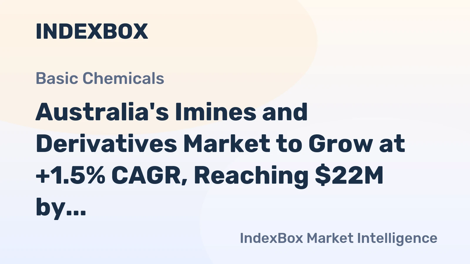 Australia's Imines and Derivatives Market to Grow at +1.5% CAGR, Reaching $22M by 2035