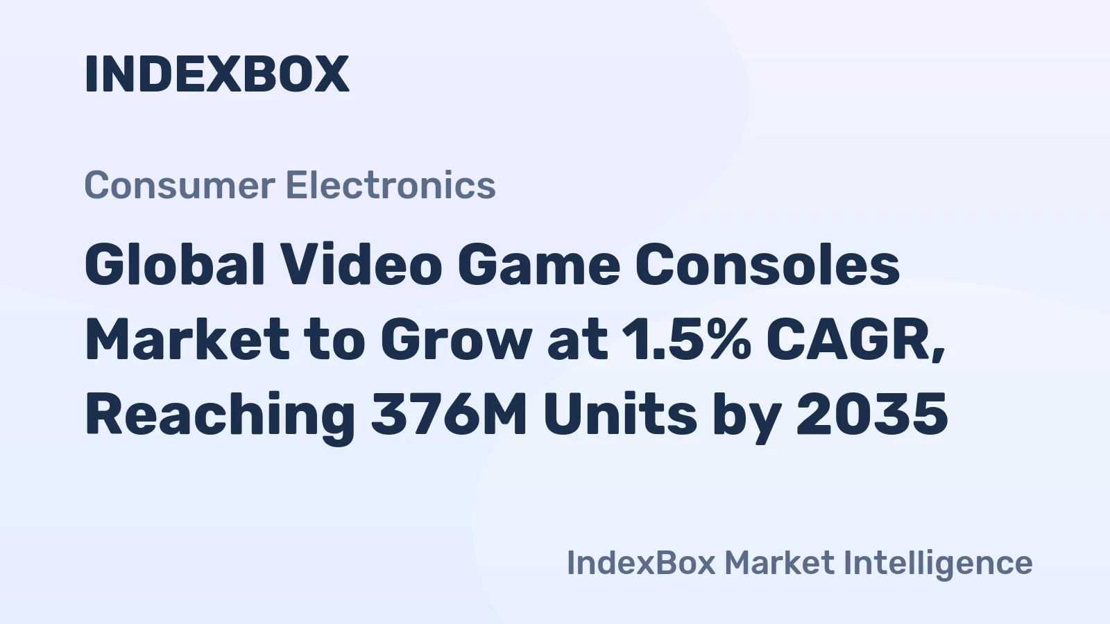 Global Video Game Consoles Market to Grow at 1.5% CAGR, Reaching 376M Units by 2035