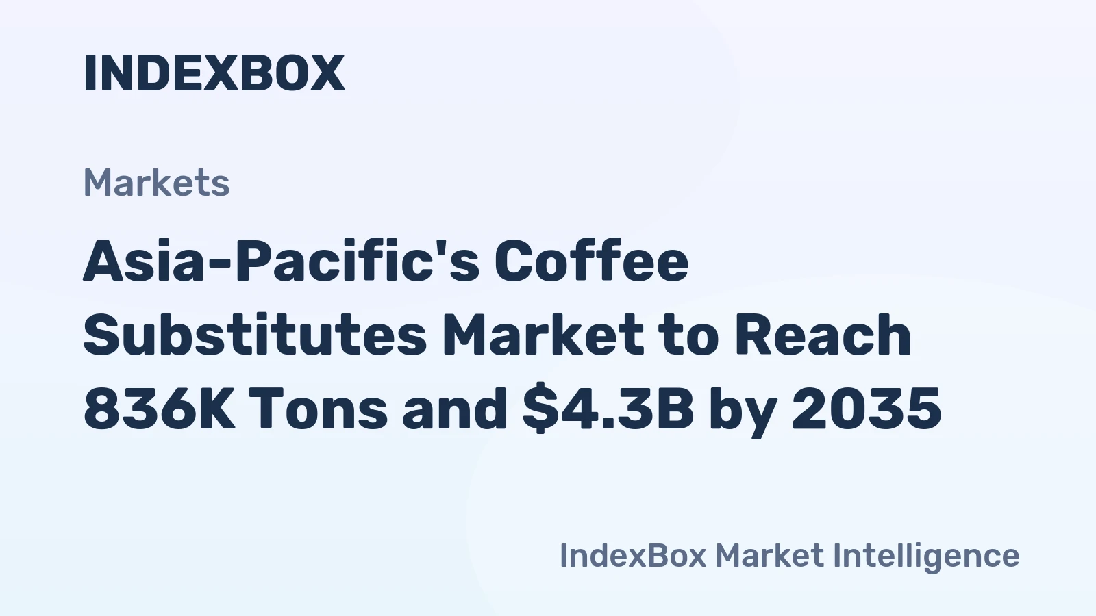 Asia-Pacific's Coffee Substitutes Market to Reach 836K Tons and $4.3B by 2035