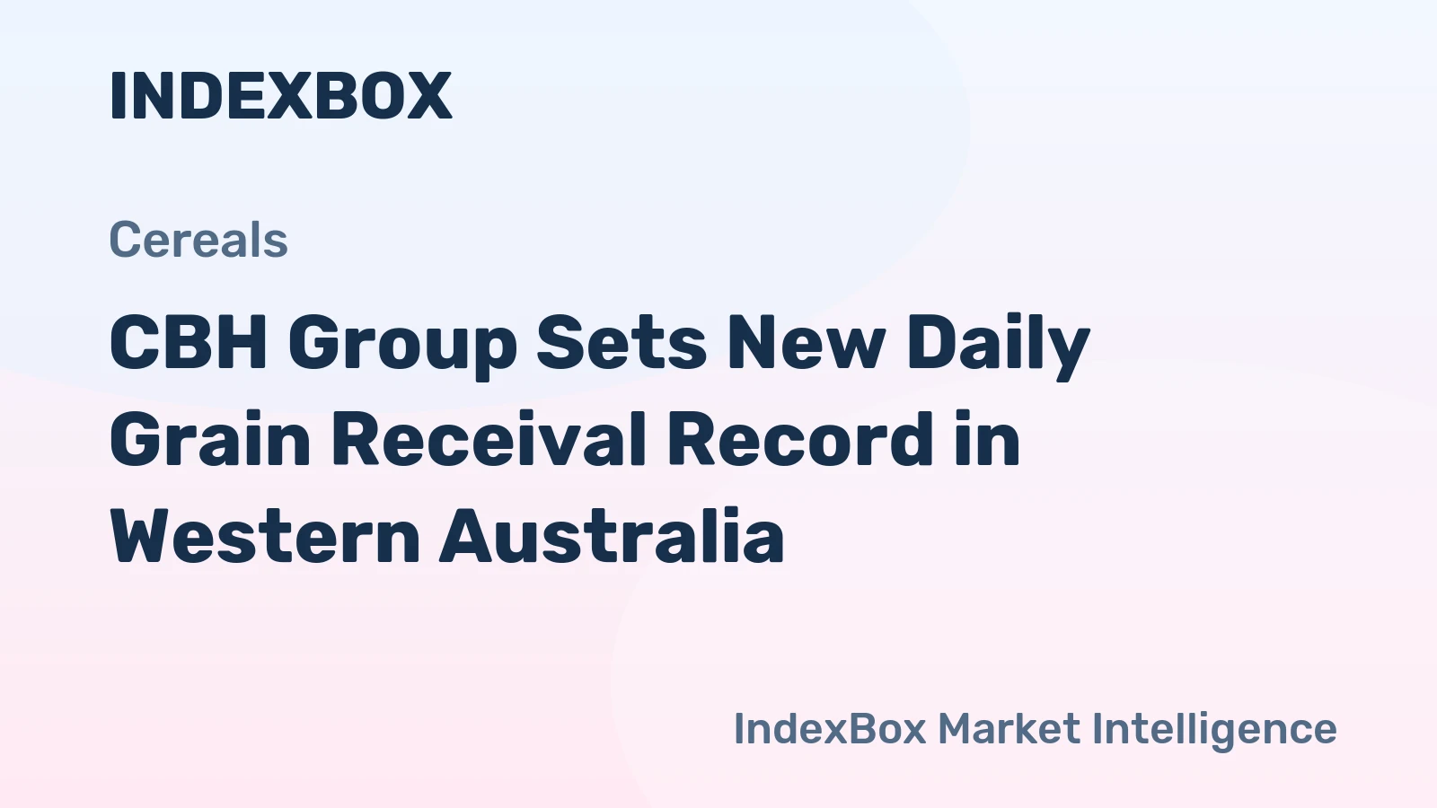 CBH Group Sets New Daily Grain Receival Record in Western Australia