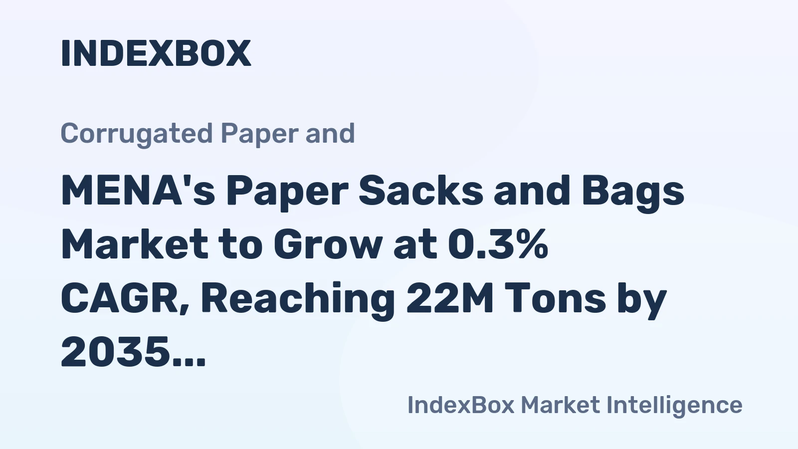 MENA's Paper Sacks and Bags Market to Grow at 0.3% CAGR, Reaching 22M Tons by 2035