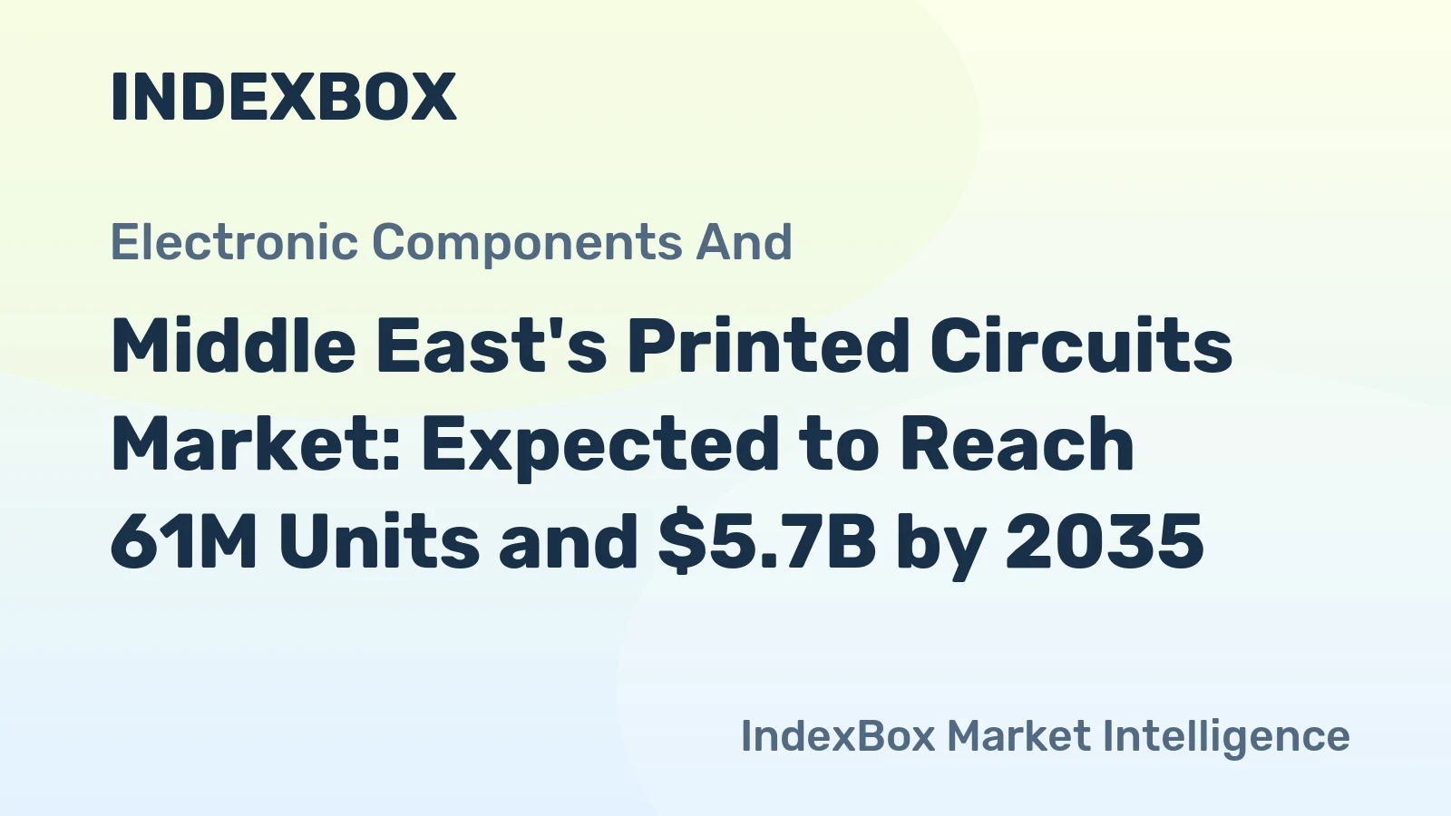 Middle East's Printed Circuits Market: Expected to Reach 61M Units and $5.7B by 2035