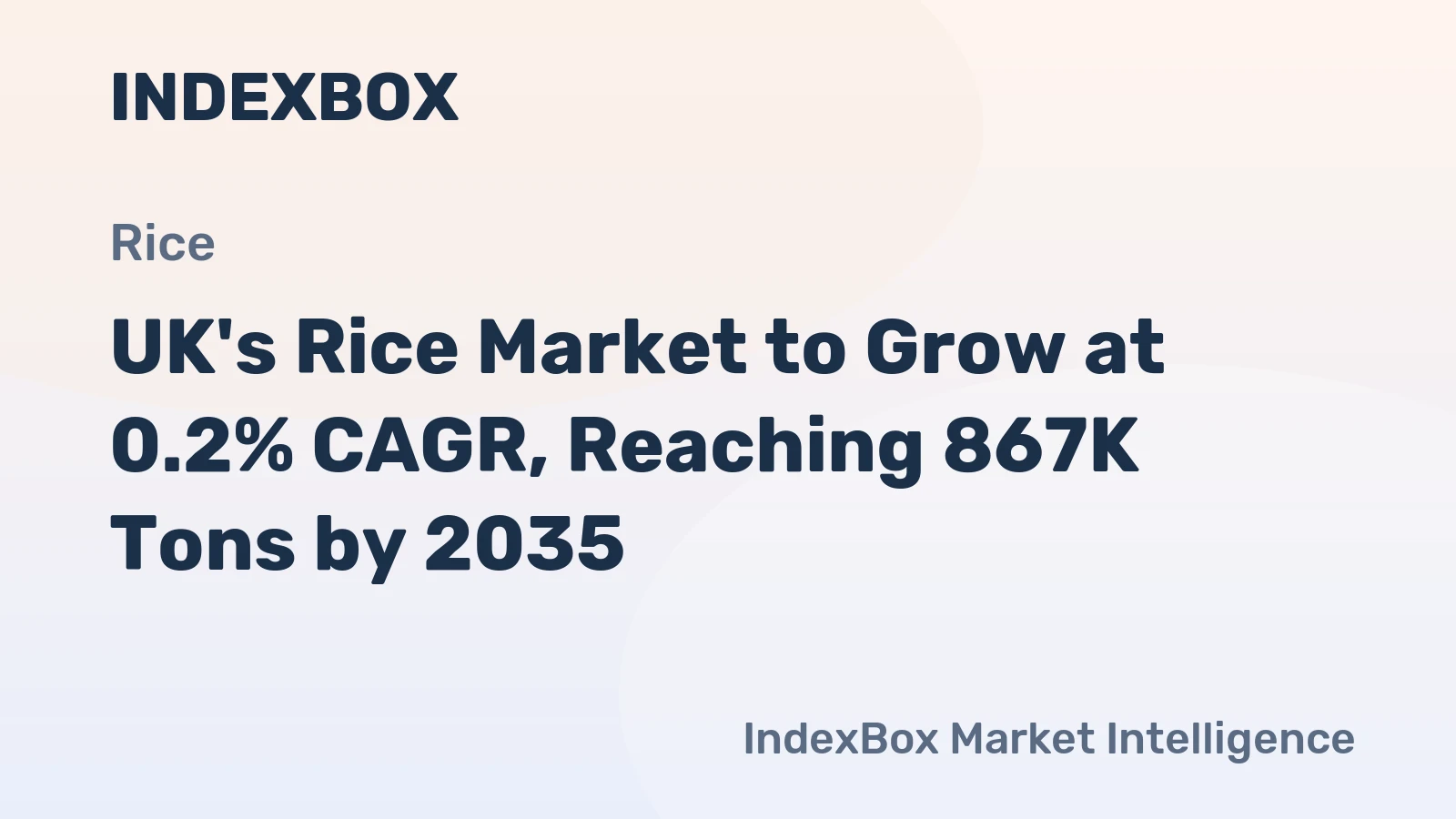 UK's Rice Market to Grow at 0.2% CAGR, Reaching 867K Tons by 2035