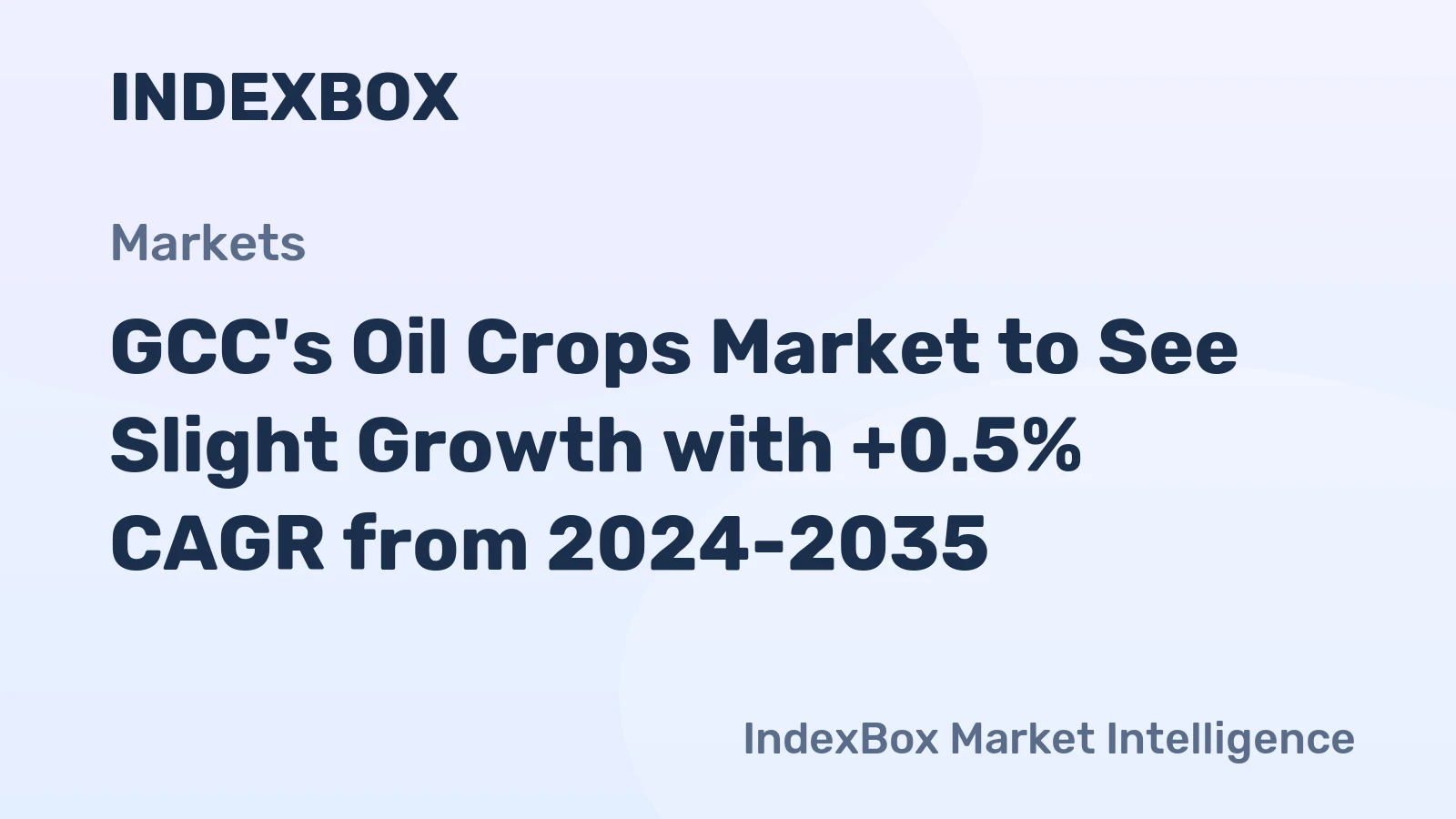 GCC's Oil Crops Market to See Slight Growth with +0.5% CAGR from 2024-2035