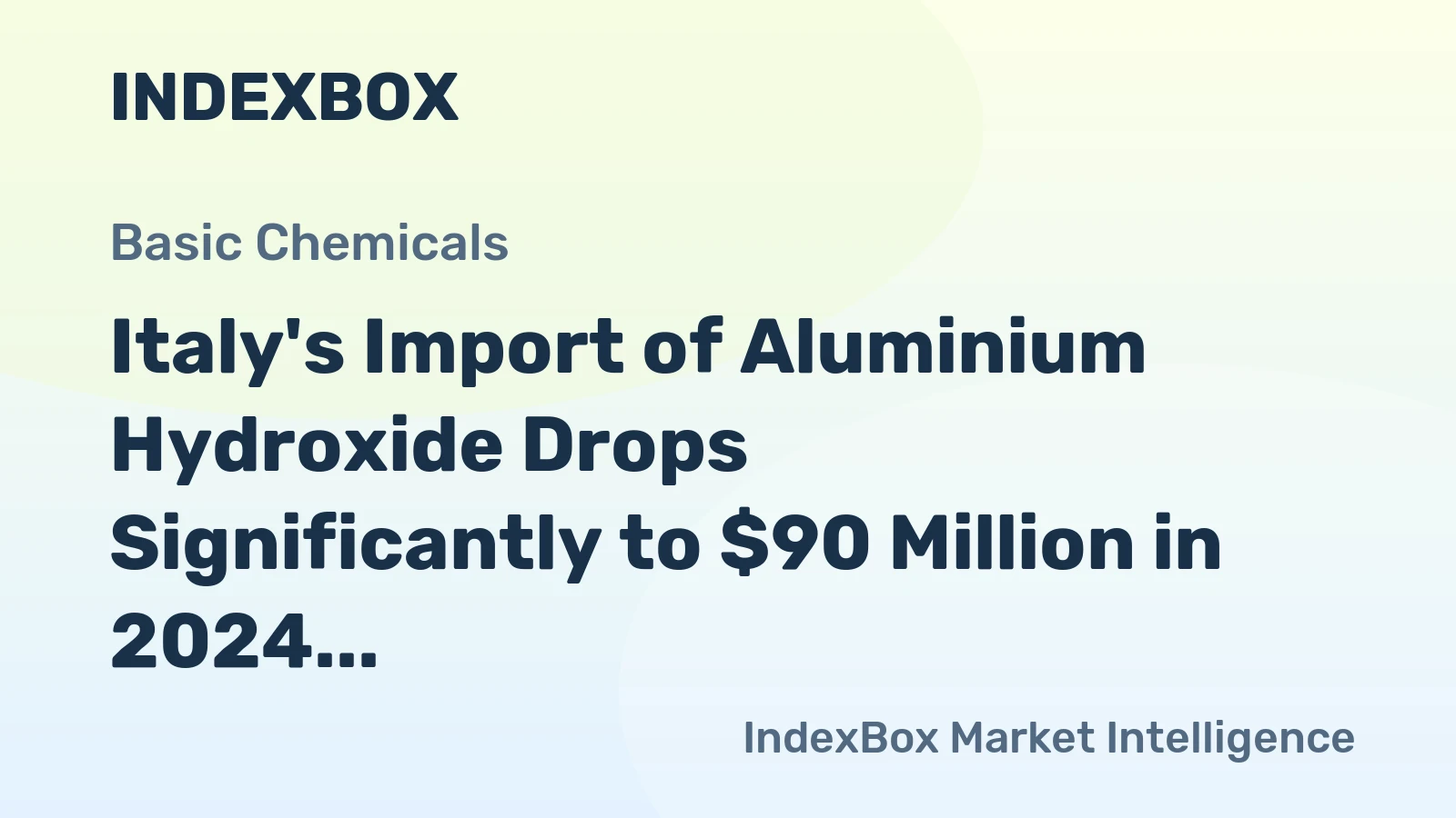 Italy's Import of Aluminium Hydroxide Drops Significantly to $90 Million in 2024