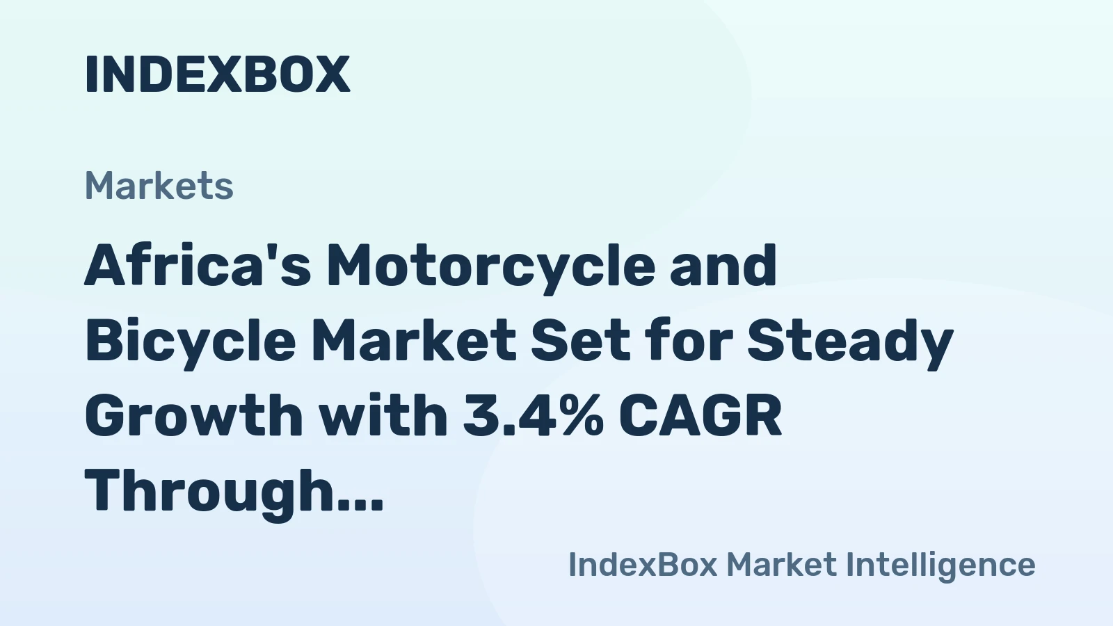 Africa's Motorcycle and Bicycle Market Set for Steady Growth with 3.4% CAGR Through 2035