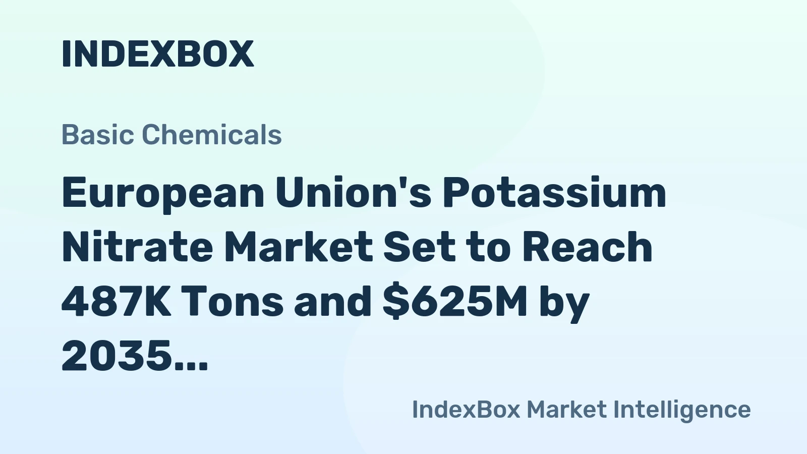European Union's Potassium Nitrate Market Set to Reach 487K Tons and $625M by 2035
