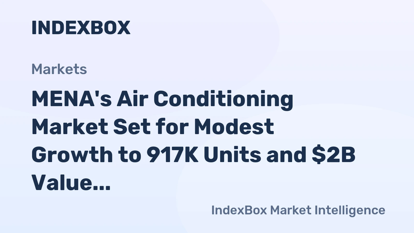 MENA's Air Conditioning Market Set for Modest Growth to 917K Units and $2B Value