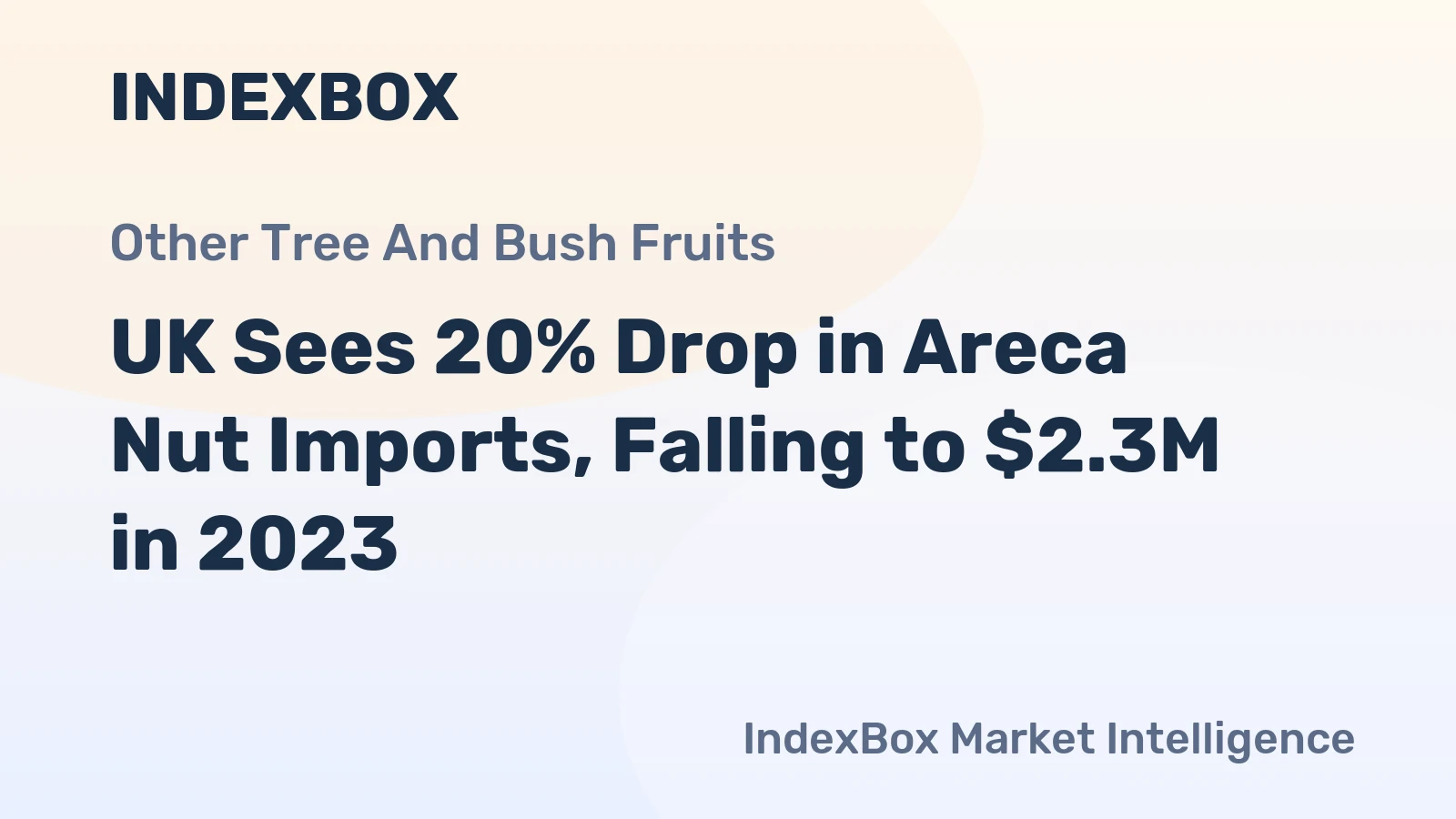 UK Sees 20% Drop in Areca Nut Imports, Falling to $2.3M in 2023