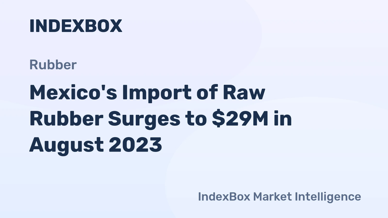Mexico's Import of Raw Rubber Surges to $29M in August 2023