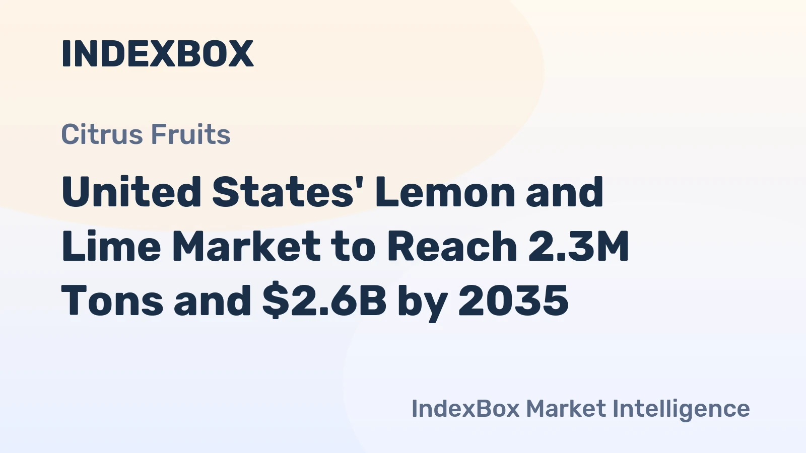 United States' Lemon and Lime Market to Reach 2.3M Tons and $2.6B by 2035